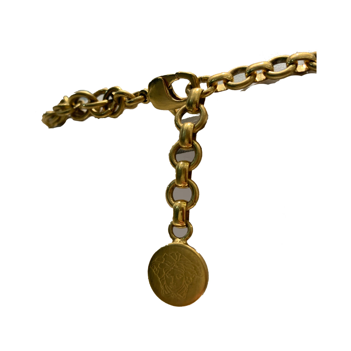 Vintage Versace Gold Toned Charm Necklace