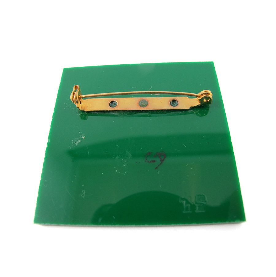 Hand Painted 'Le Roo' Plastic Brooch